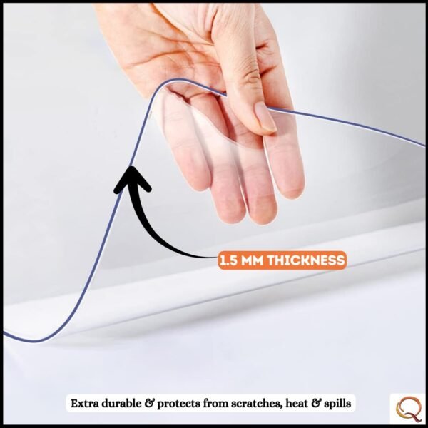 PVC Craft Mat 1.5mm Transparent Table Protection Sheet | Qlarity